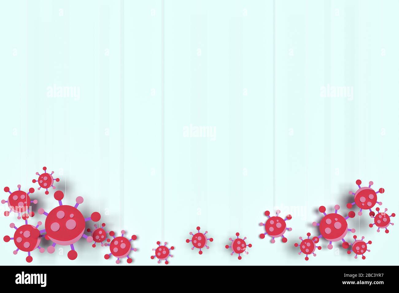 Paper craft virus danger Stock Photo - Alamy