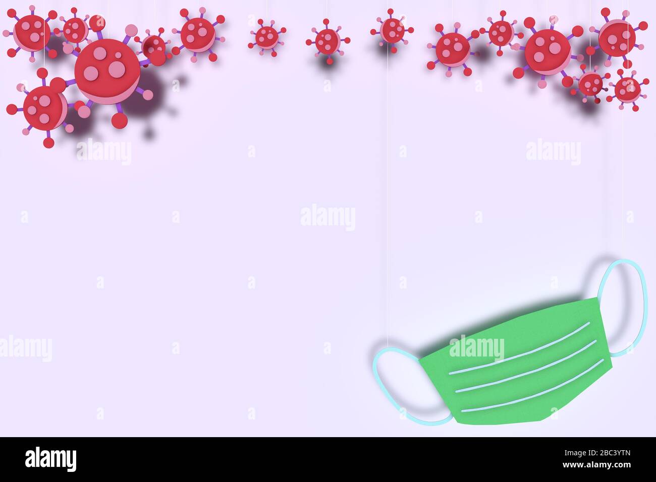 Paper craft virus danger Stock Photo - Alamy