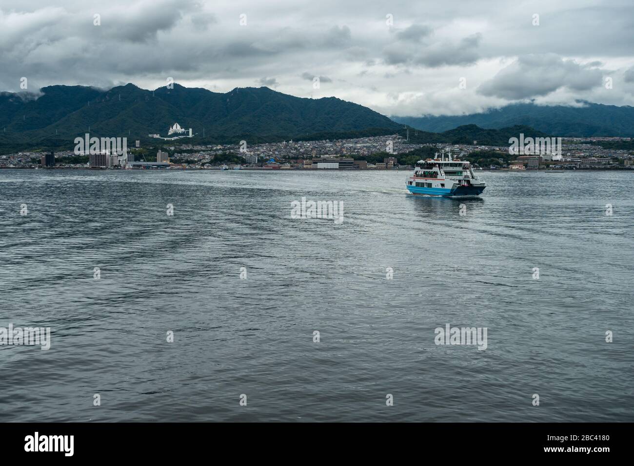 A ferry boat connecting Miyajima island (Itsukushima) with the mainland ...