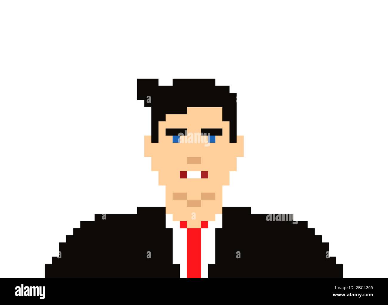 Businessman pixel art. Boss 8 bit. Pixelate man. vector illustration ...