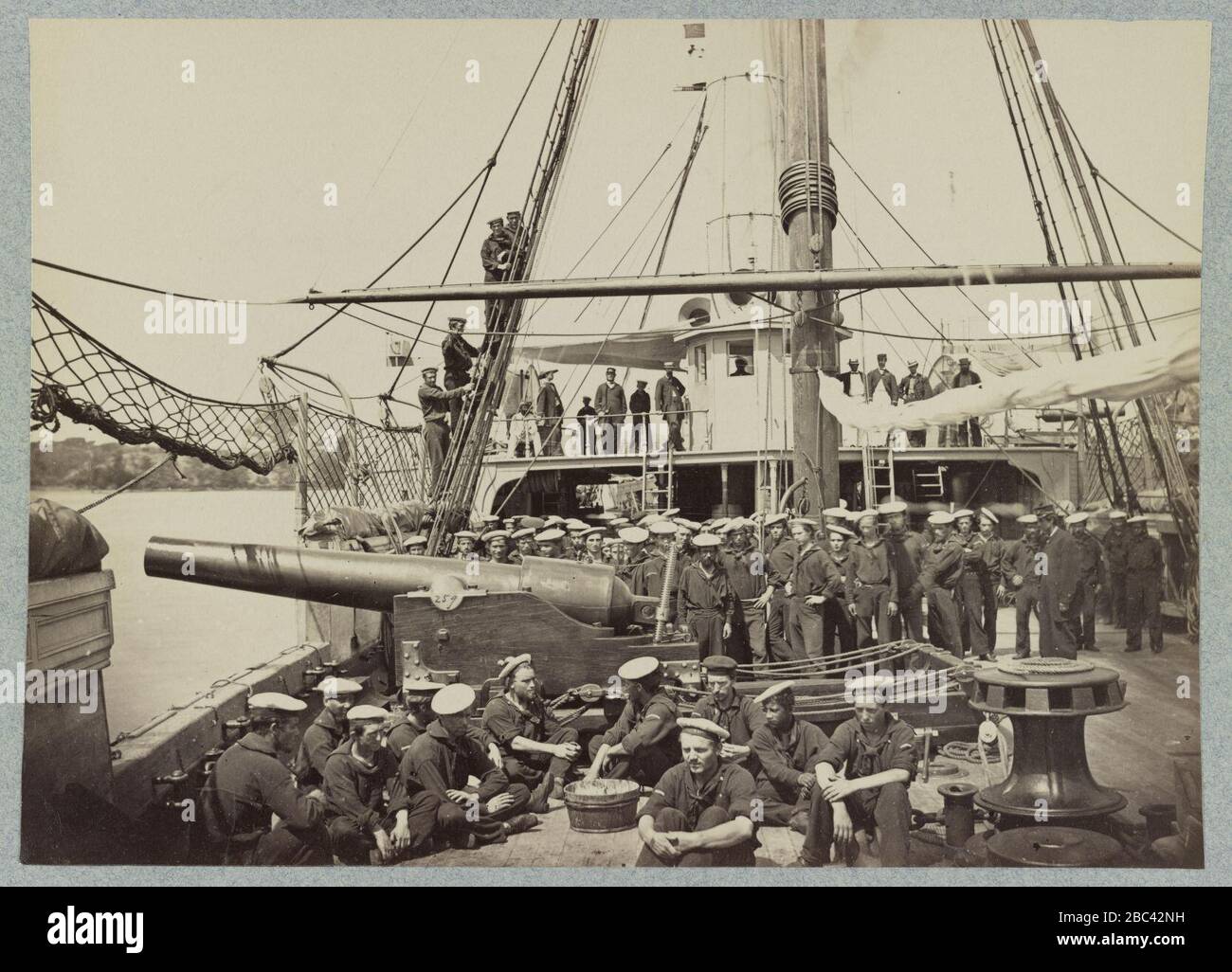 Gunboat Mendota on James River, Va., August, 1864 Stock Photo - Alamy