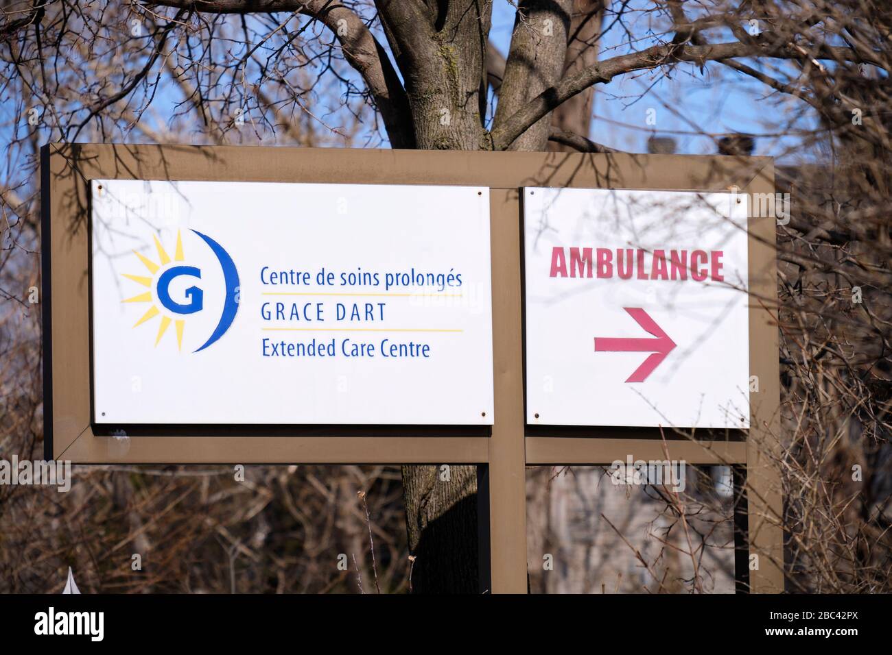 Entry sign for the Grace Dart, Extended Care Centre in east end of ...