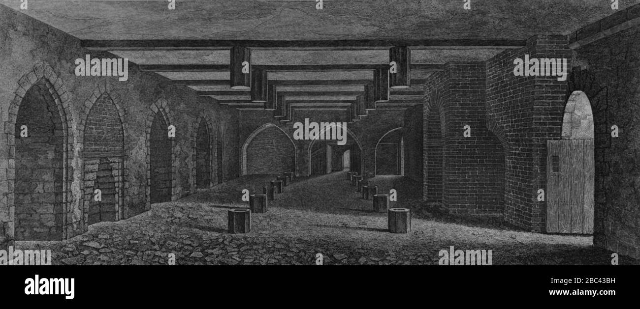 Gunpowder plot parliament cellar Stock Photo - Alamy