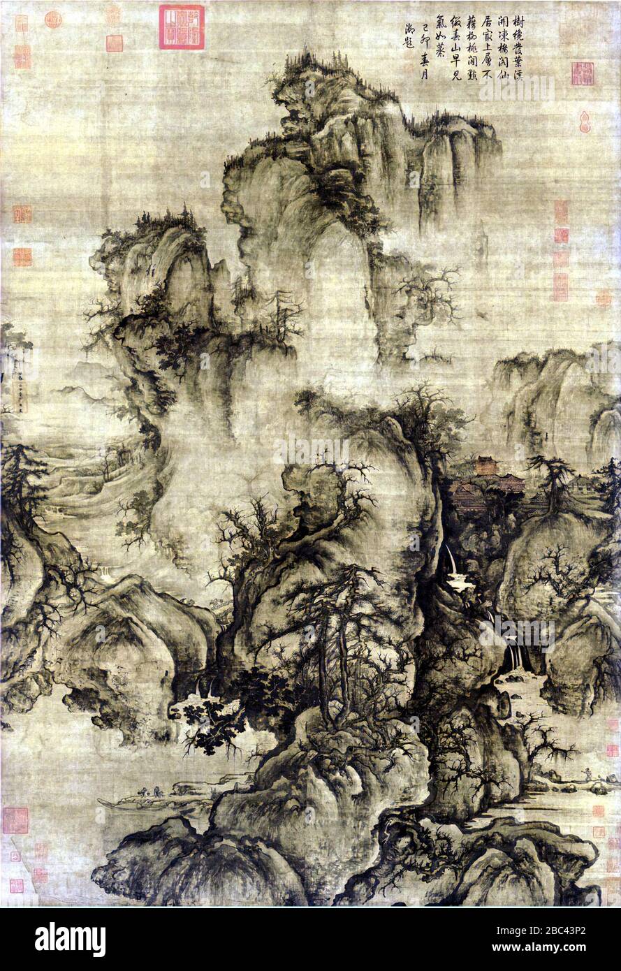Guo Xi - Early Spring, upscaled, color-corrected Stock Photo - Alamy