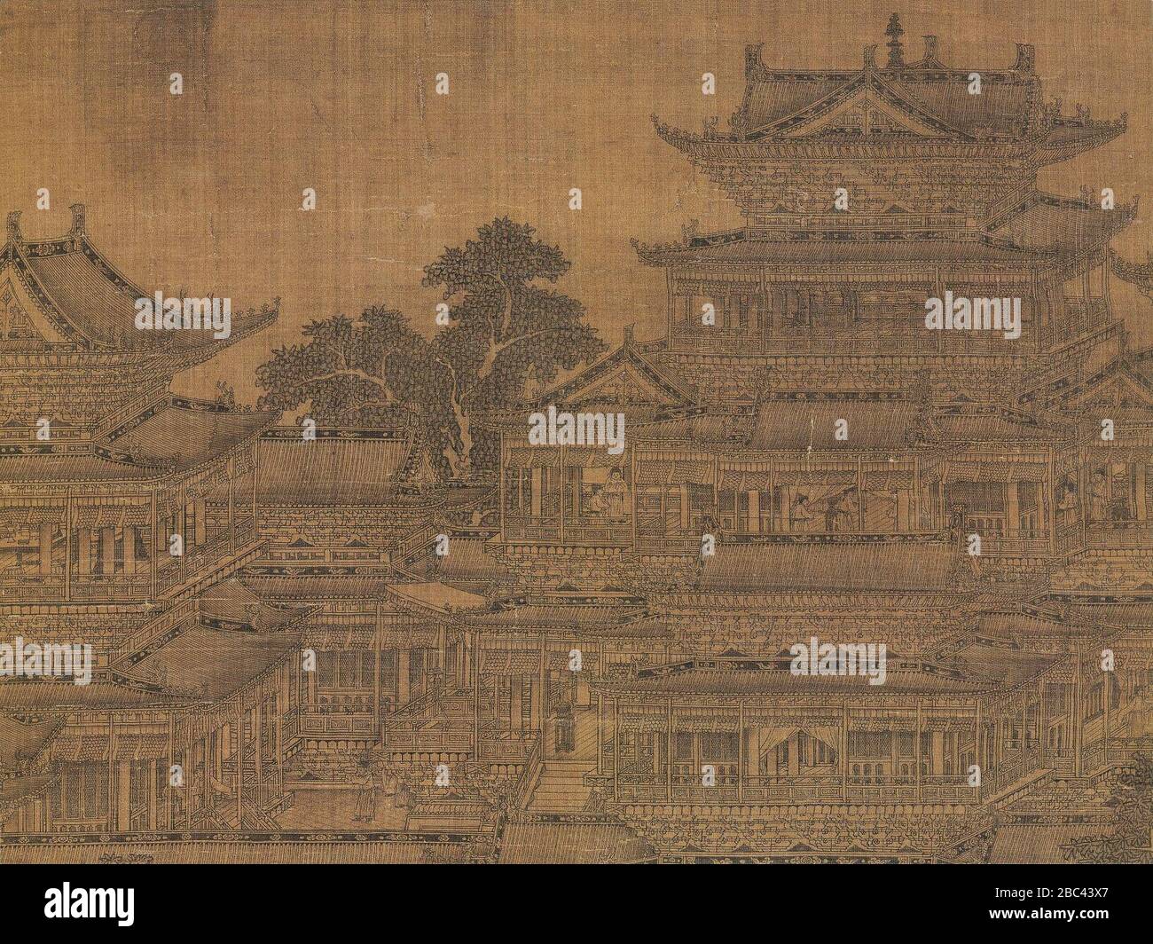 Guo Zhongshu, Summer Palace of Emperor Ming Huang, detail Stock Photo ...
