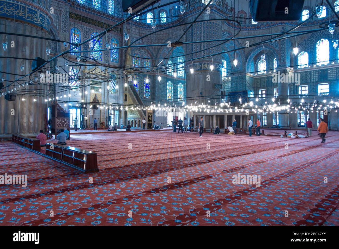 Blue Mosque interior, Istanbul, Turkey Stock Photo - Alamy