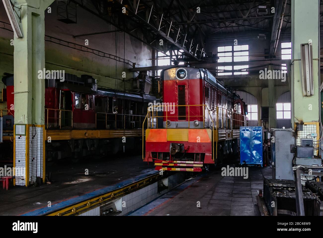 Diesel engine railway workshop hi-res stock photography and images - Alamy