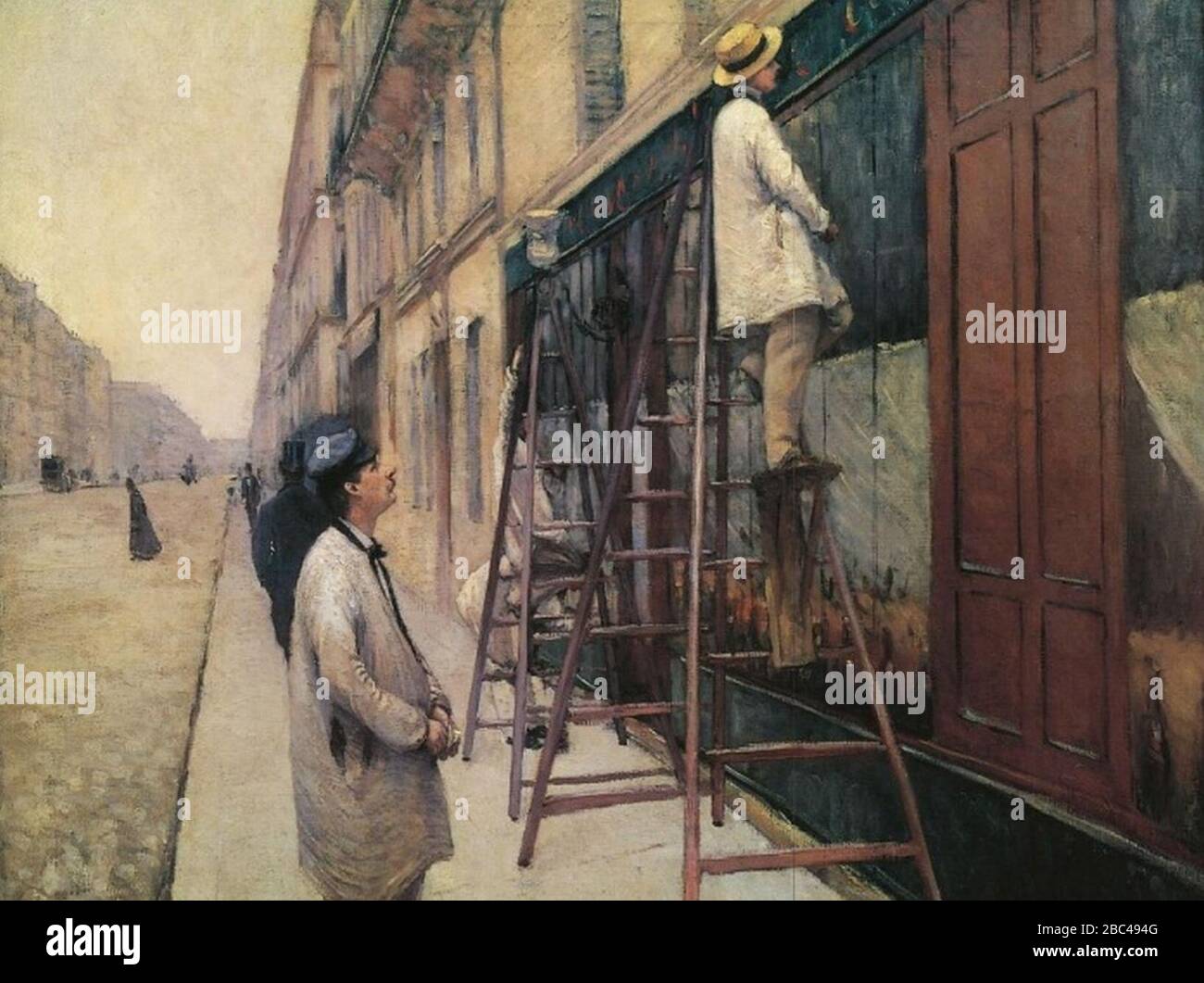 Gustave Caillebotte - Peintres en bâtiment Stock Photo - Alamy