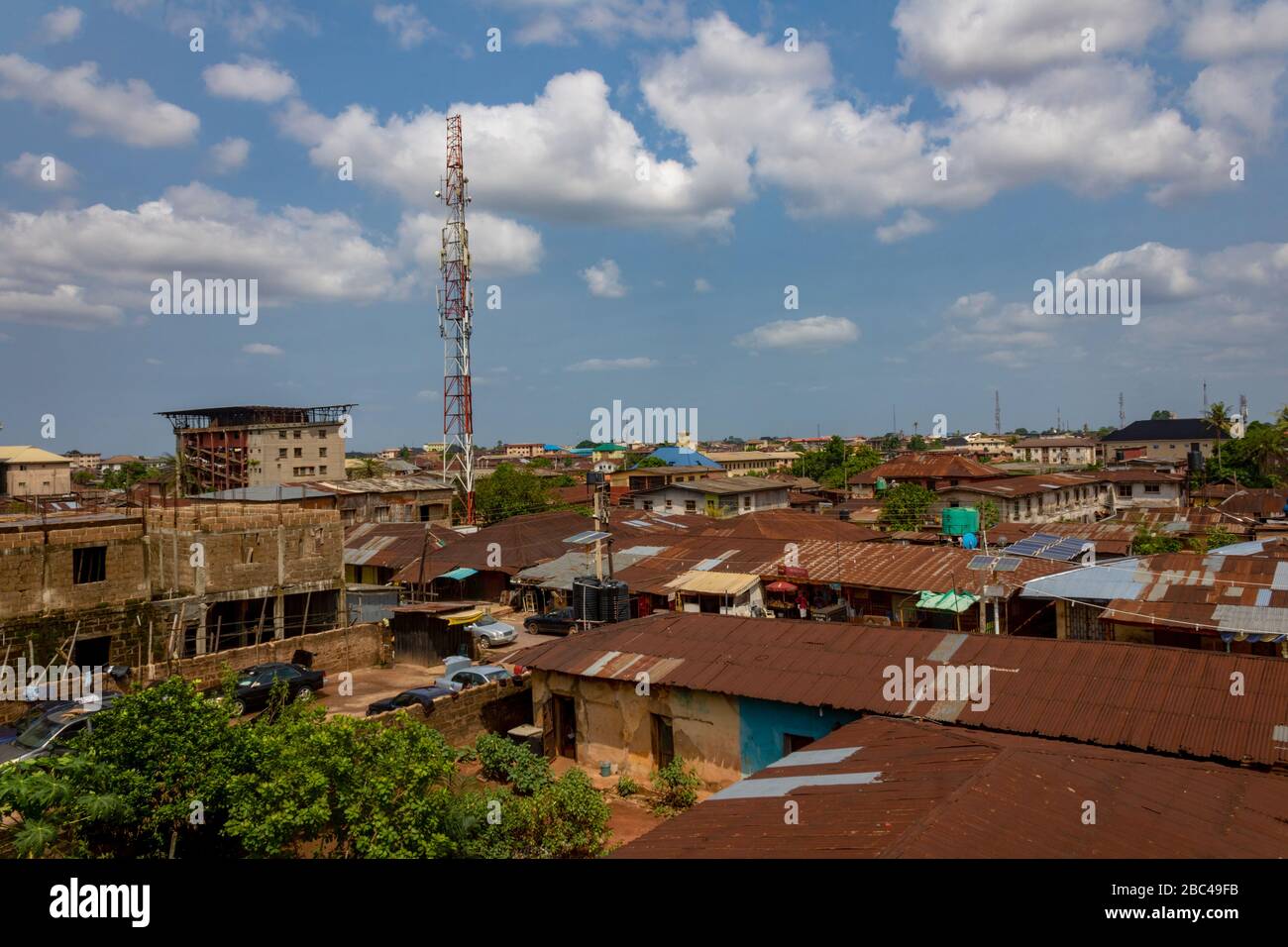 Rooftop View of Africans Rural Houses Stock Photo - Alamy