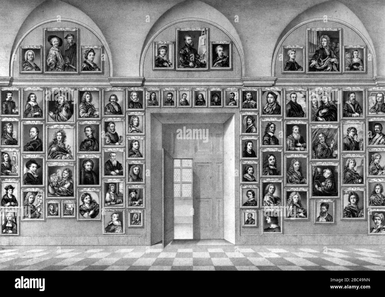Medici Gallery of Self-portraits at the Uffizi Stock Photo - Alamy