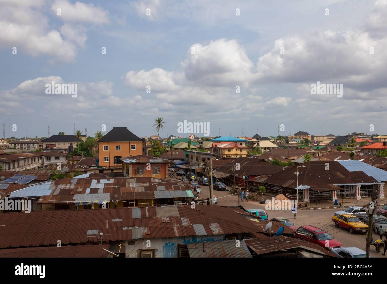 Rooftop View of Africans Rural Houses Stock Photo - Alamy