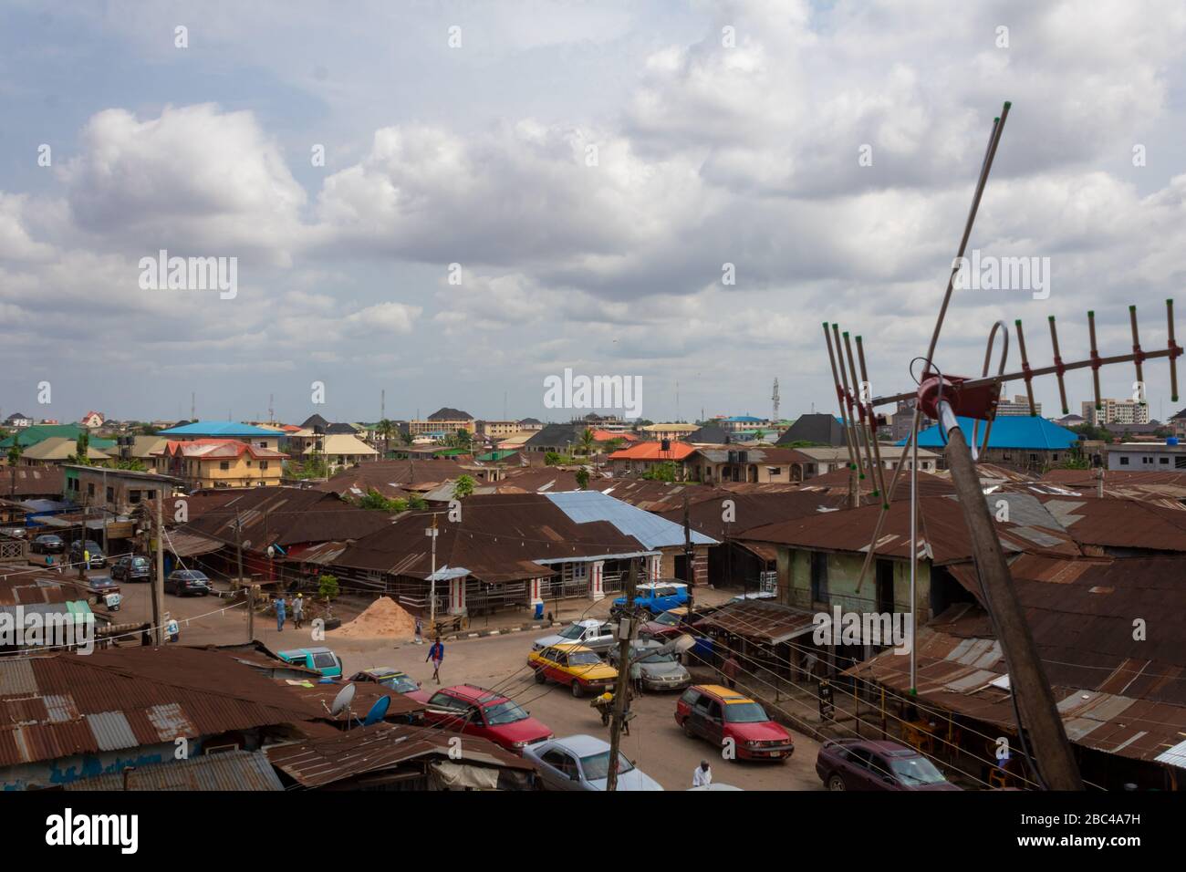 Rooftop View of Africans Rural Houses Stock Photo - Alamy