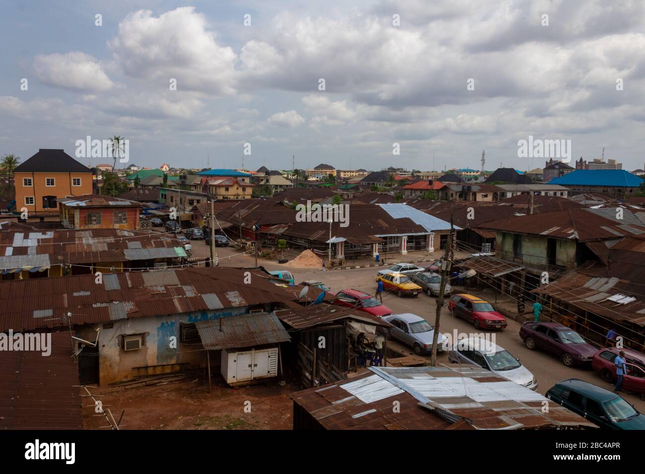 Rooftop View of Africans Rural Houses Stock Photo - Alamy