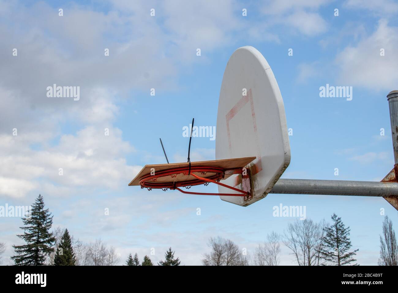 Local elementary school basketball hoop boarded off and closed due to ...