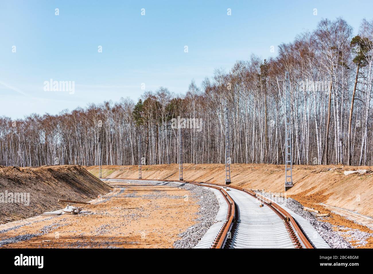 New railway line Stock Photo - Alamy