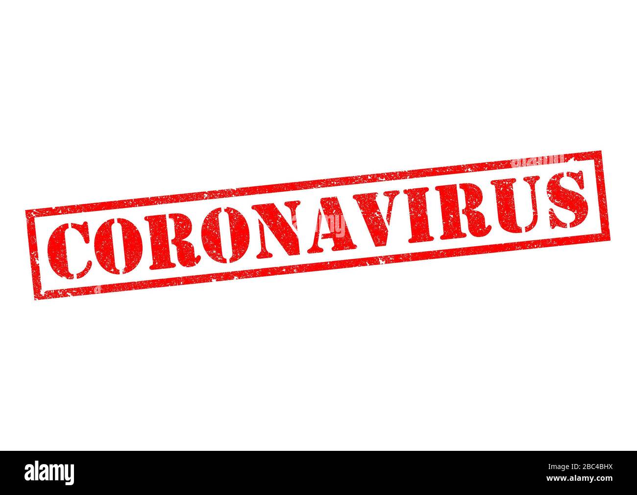 CORONAVIRUS red Rubber Stamp over a white background Stock Photo - Alamy