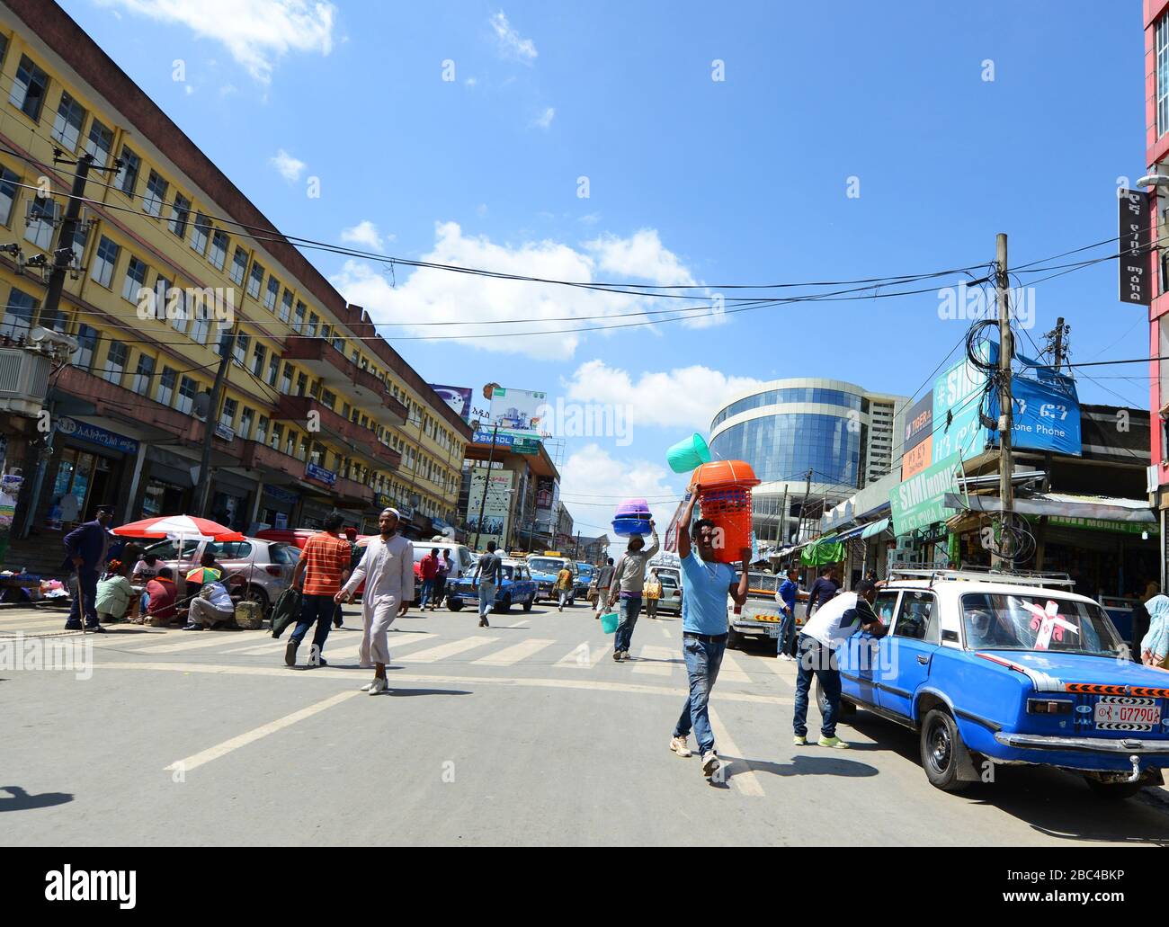The vibrant Mercato market in Addis ababa is one of the largest markets ...