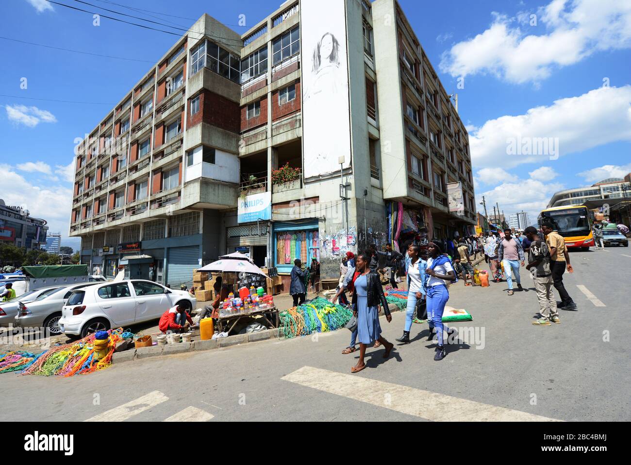 The vibrant Mercato market in Addis ababa is one of the largest markets ...