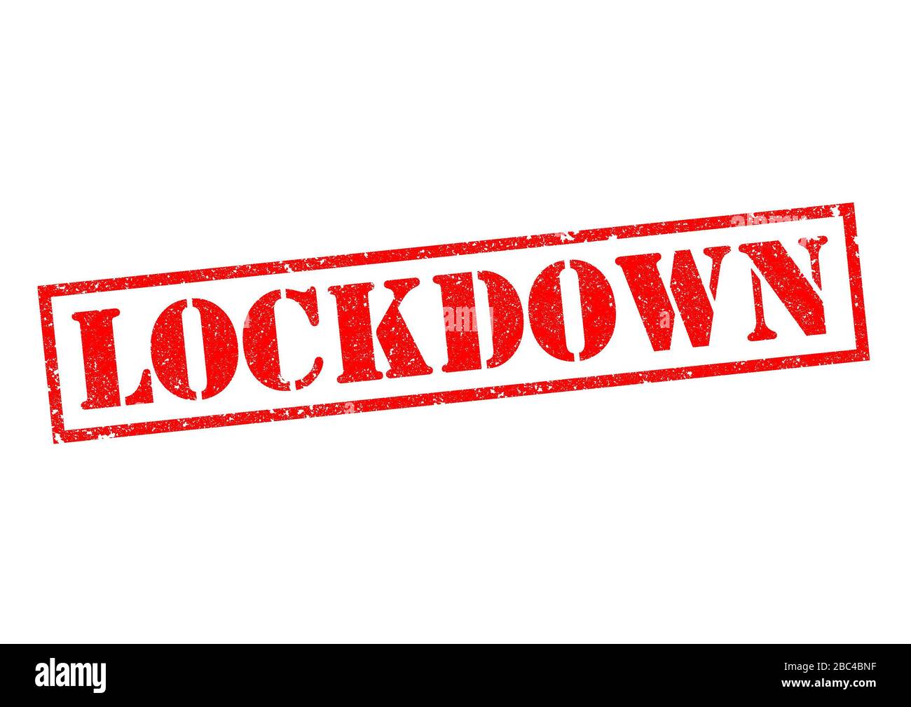 LOCKDOWN red Rubber Stamp over a white background Stock Photo - Alamy