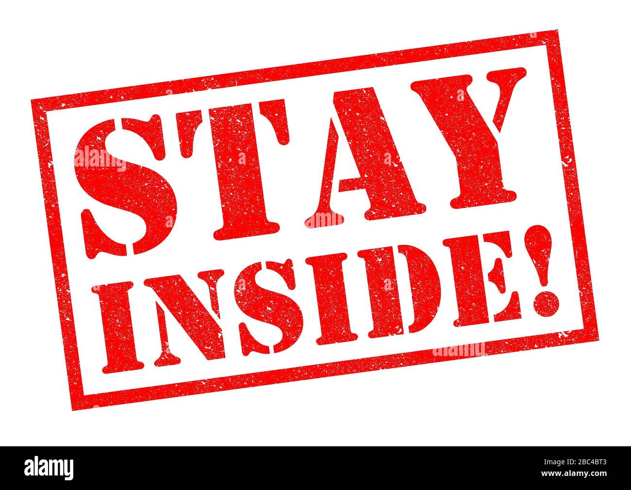 STAY INSIDE! red Rubber Stamp over a white background Stock Photo - Alamy
