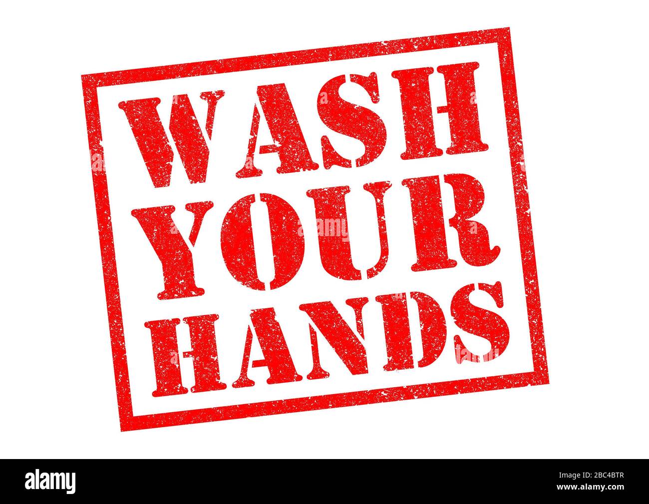 WASH YOUR HANDS red Rubber Stamp over a white background Stock Photo ...