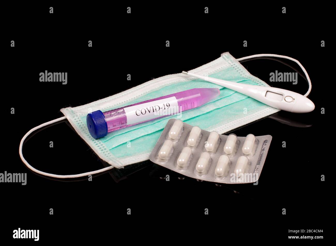 Disposable face mask for virus and bacteria protection isolated on the ...