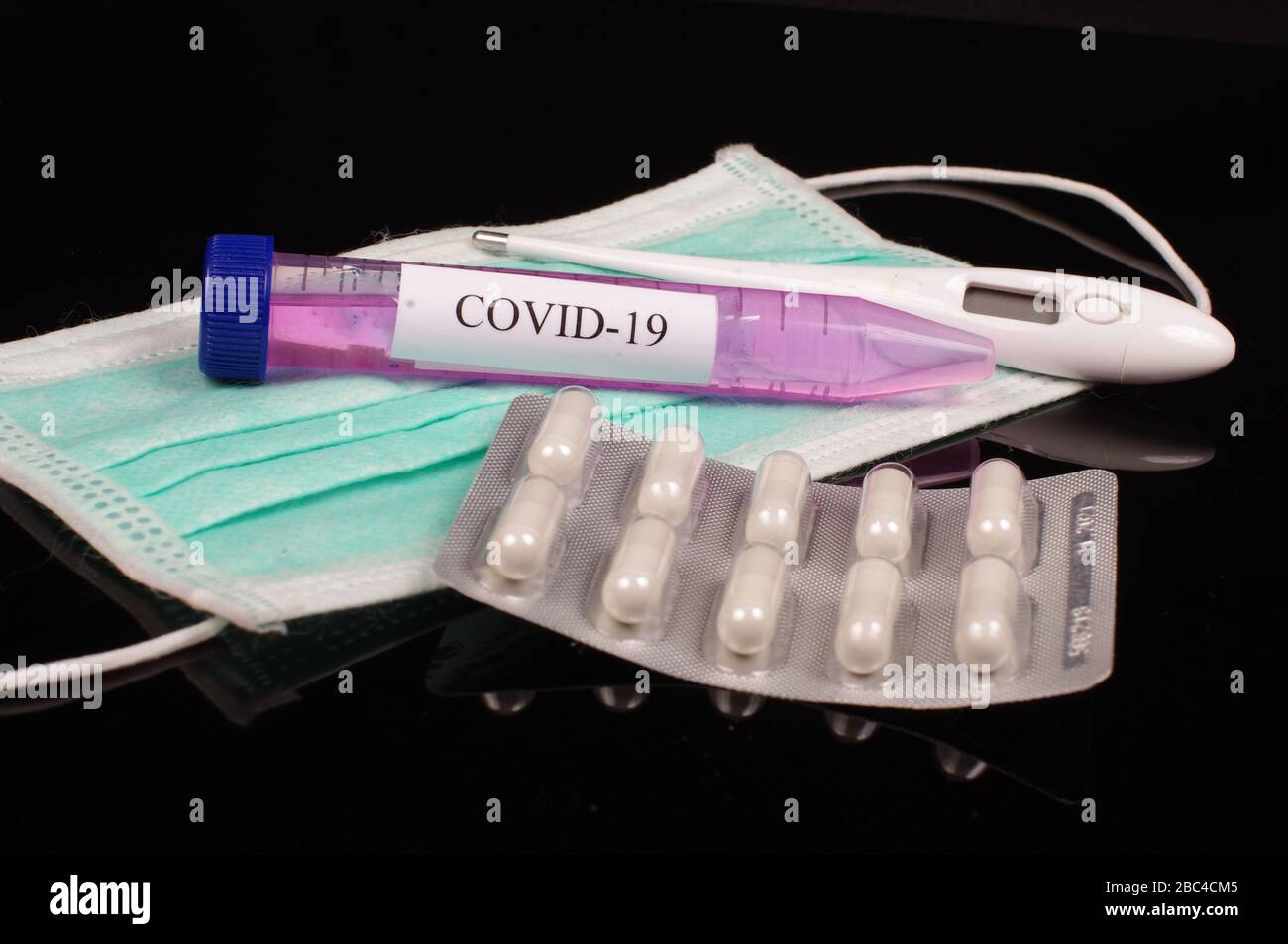 Disposable face mask for virus and bacteria protection isolated on the ...