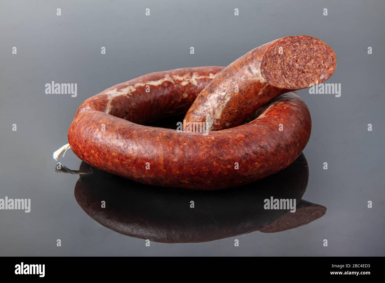Turkish sausage kangal sucuk. Sujuk (sucuk), a dry spicy sausage ...