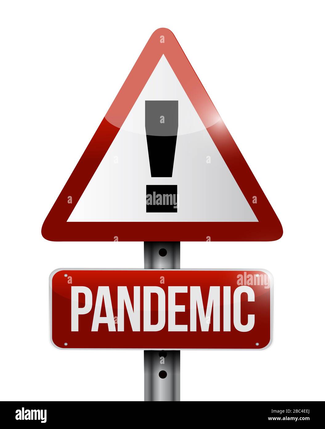 Pandemic sign illustration design isolated over white Stock Photo - Alamy