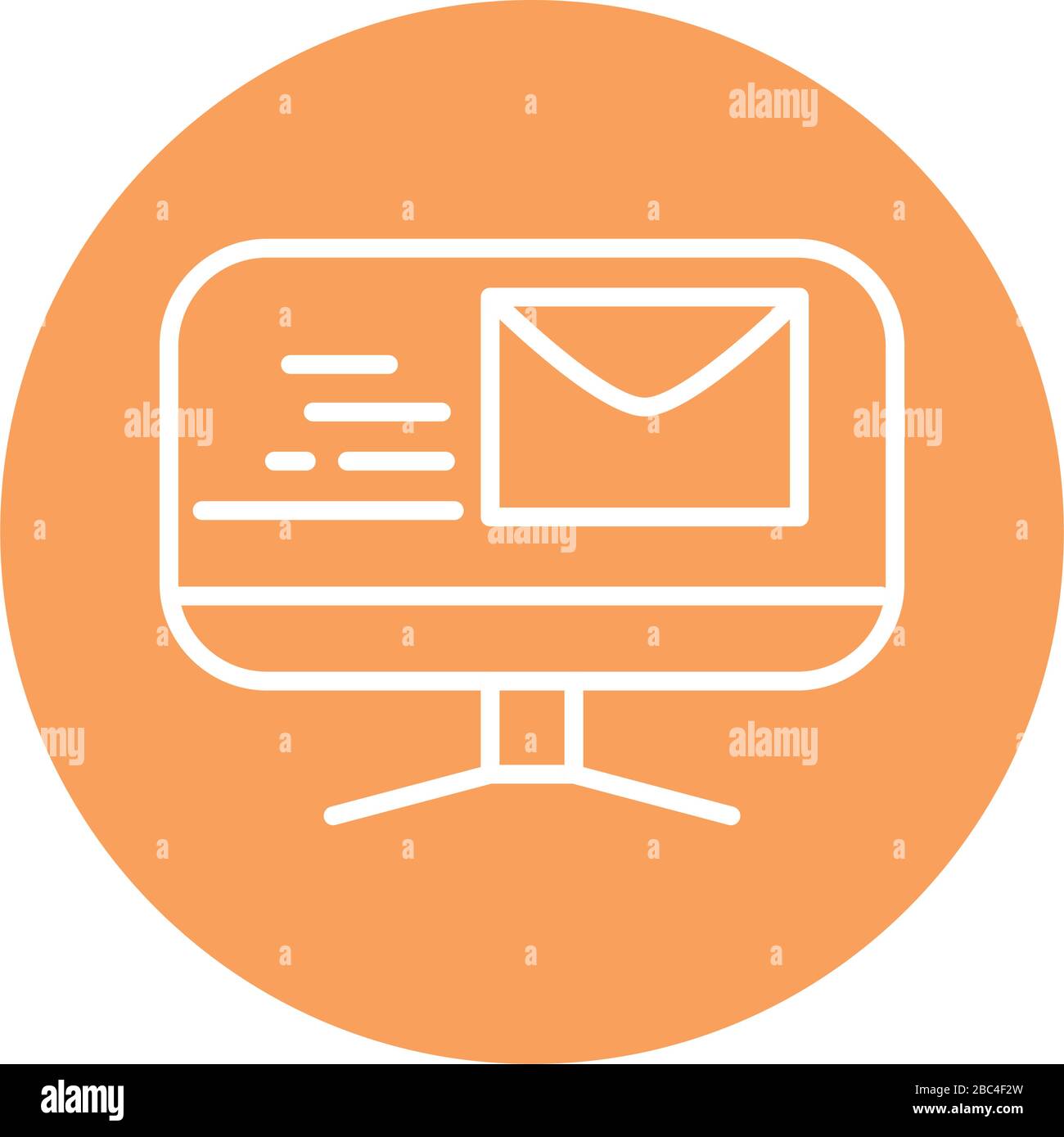 computer email fast shipping related delivery vector illustration block ...