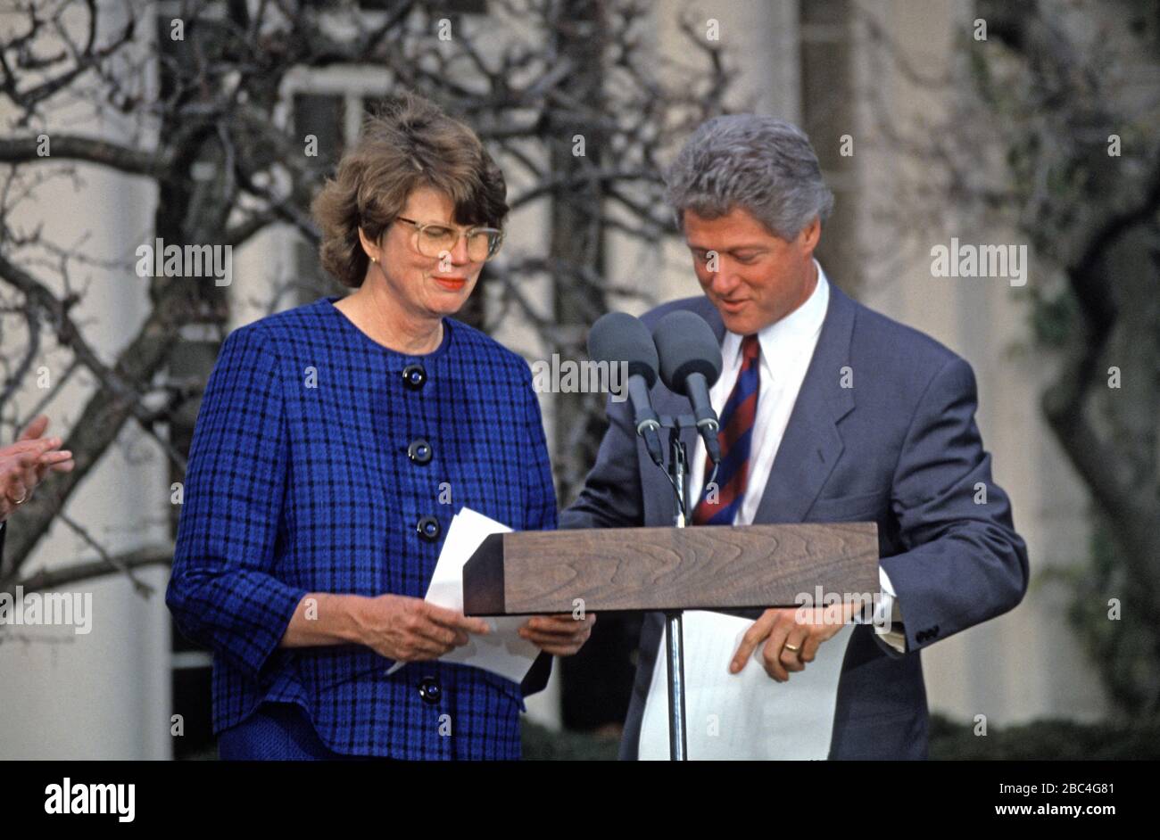 United States President Bill Clinton introduces Janet Reno, State's ...