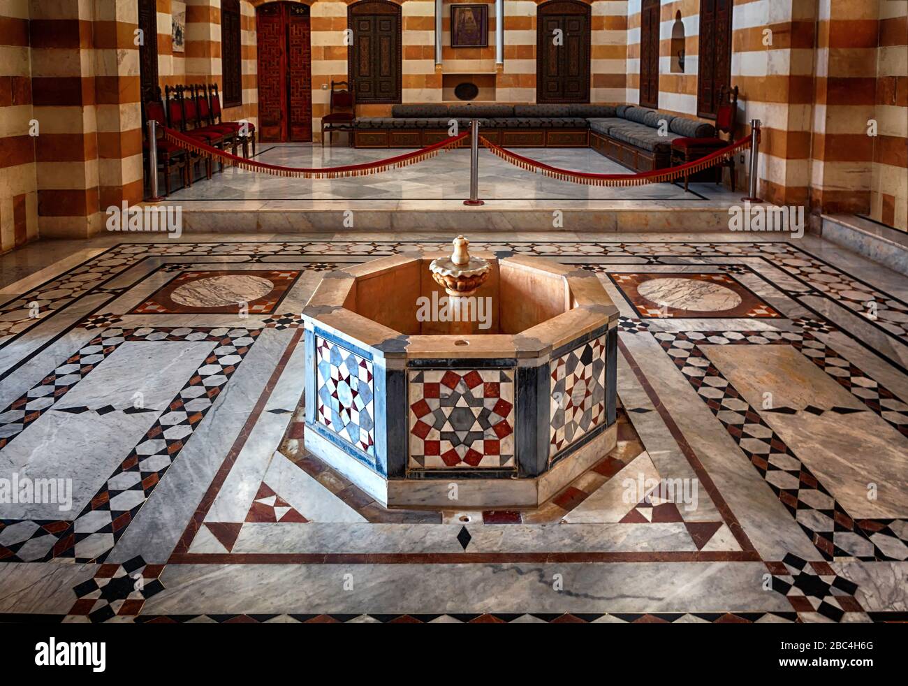 Marble inly in geometric designs in a receiving room of the guest wing ...