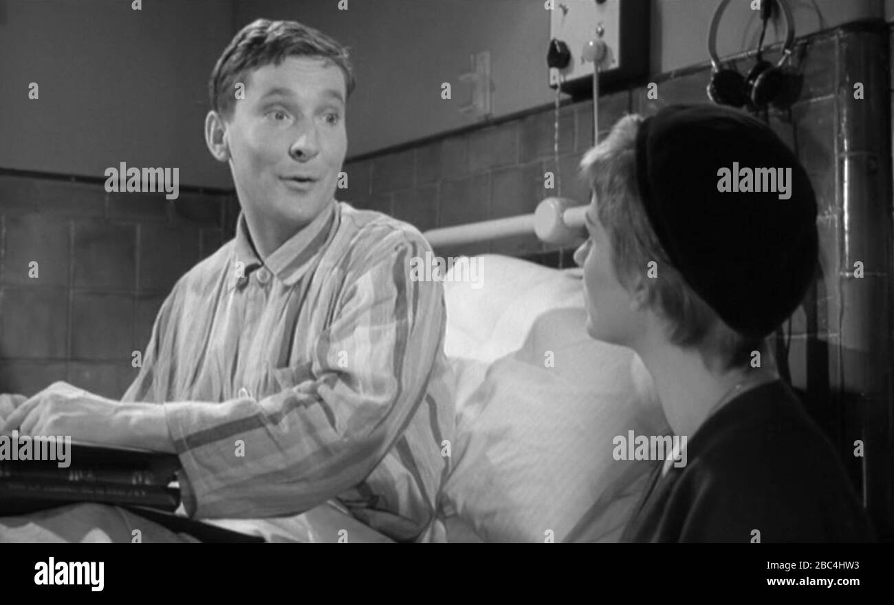 London. UK. Kenneth Williams, Jill Ireland in a scene in ©Beaconsfield ...