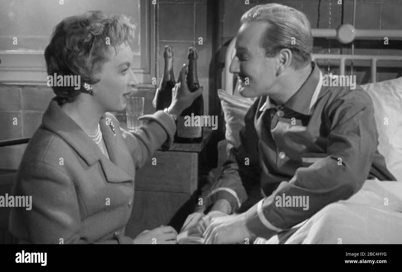 London. UK. June Whitfield and Leslie Phillips in a scene in ...