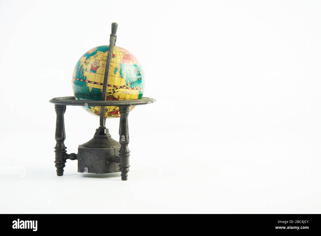 Simulation globe on white background Stock Photo - Alamy