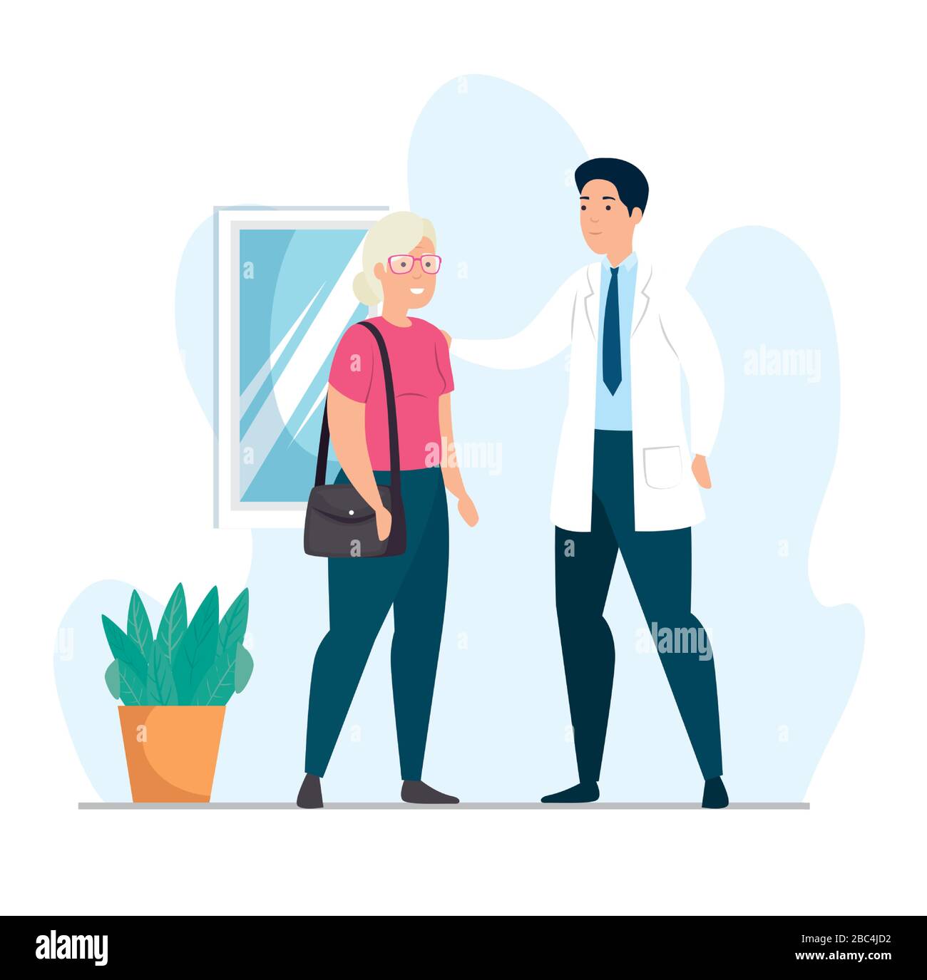 Female doctor mature woman Stock Vector Images - Alamy