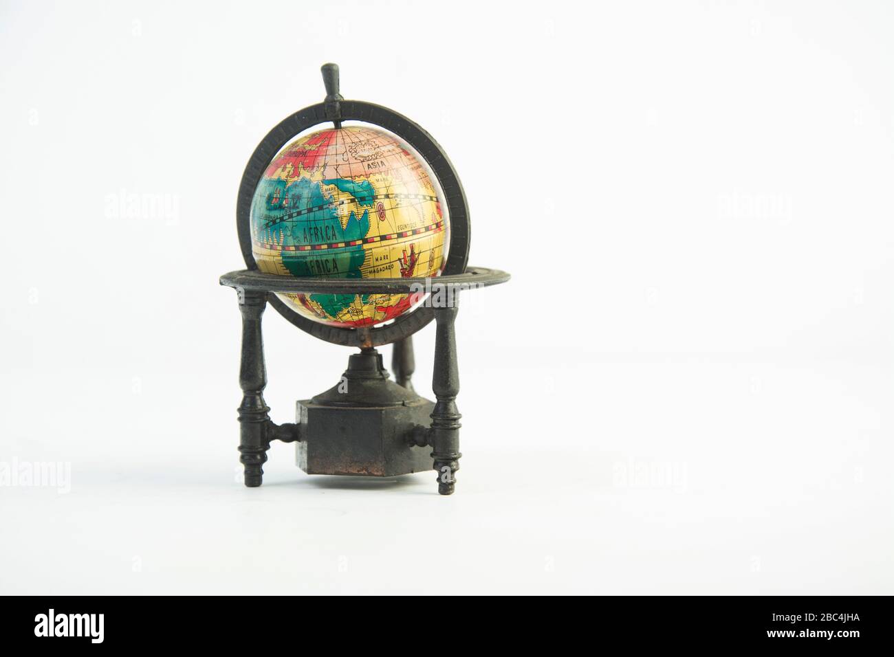 Simulation globe on white background Stock Photo - Alamy