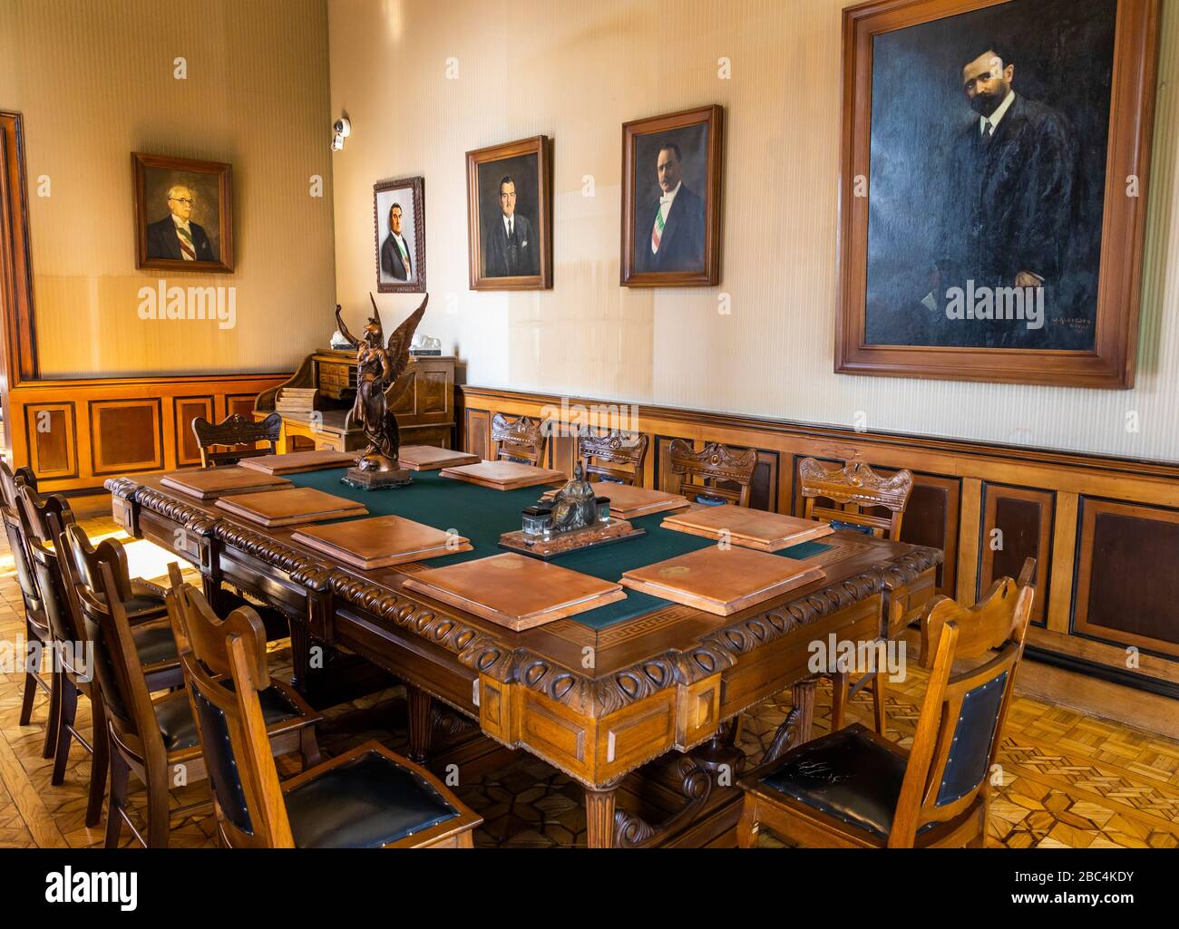 Ornate interior room at Chapultepec Castle, now National Museum of ...
