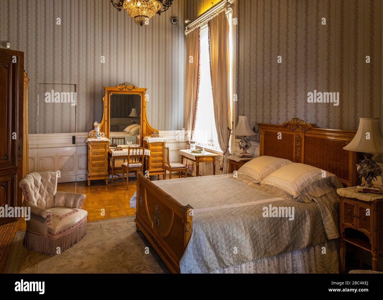 Ornate interior room at Chapultepec Castle, now National Museum of ...