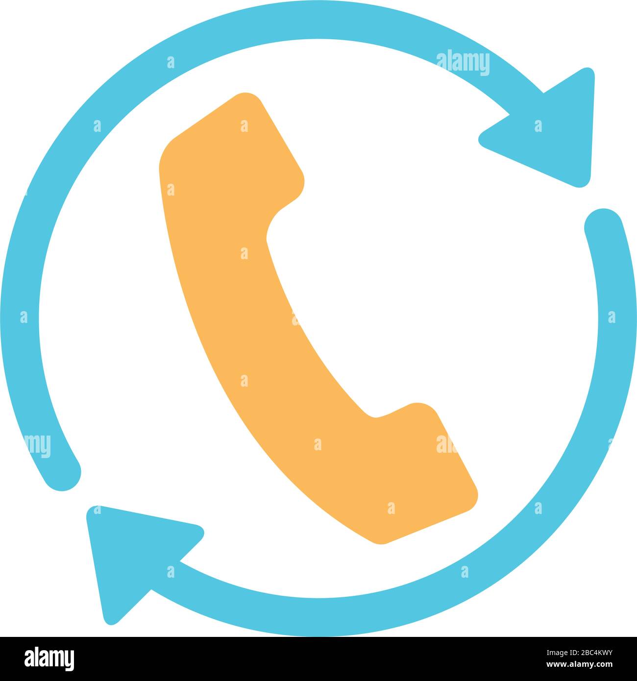 free delivery concept, call service icon over white background, flat ...