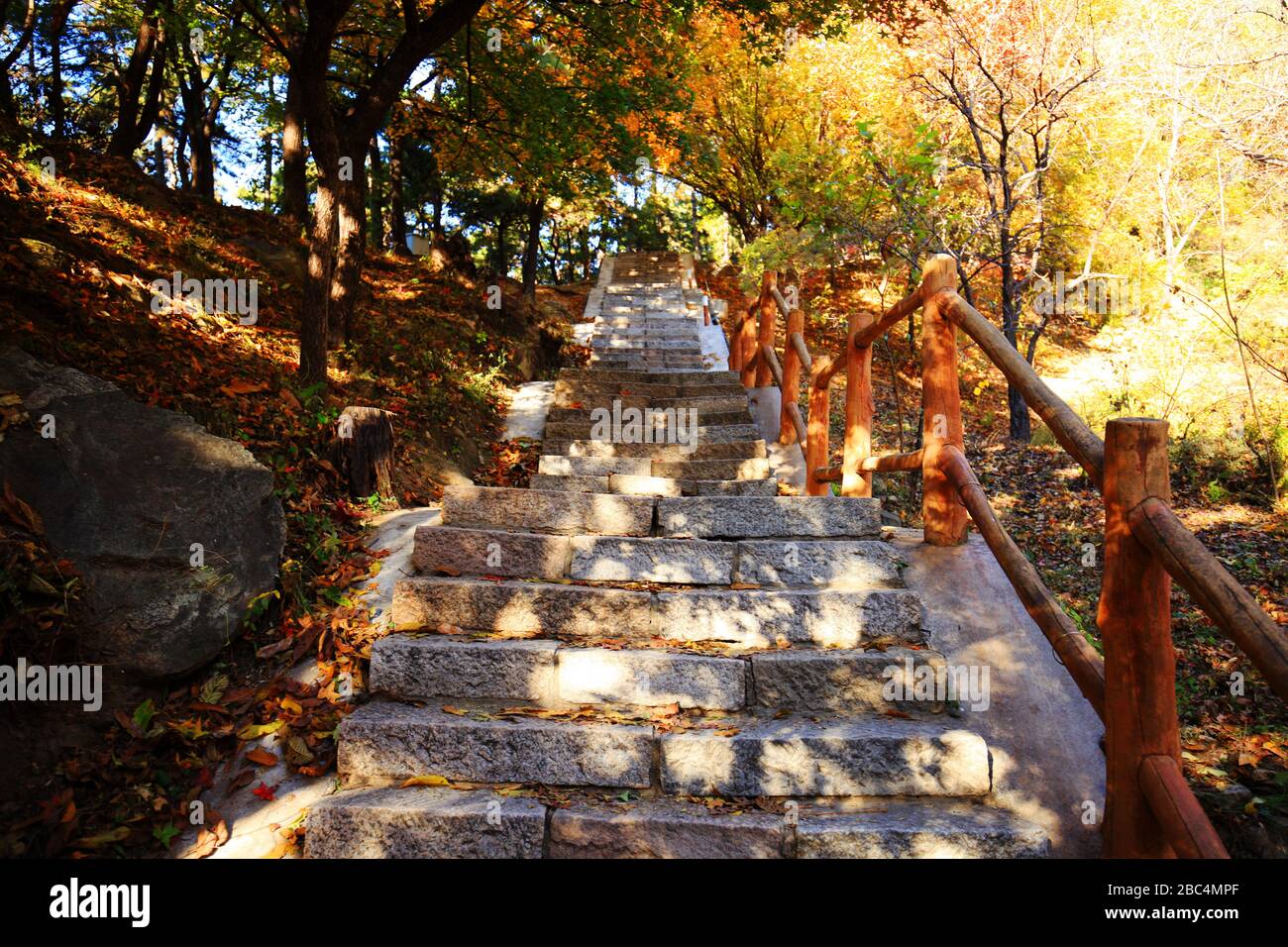 The stone steps of the mountain Stock Photo - Alamy