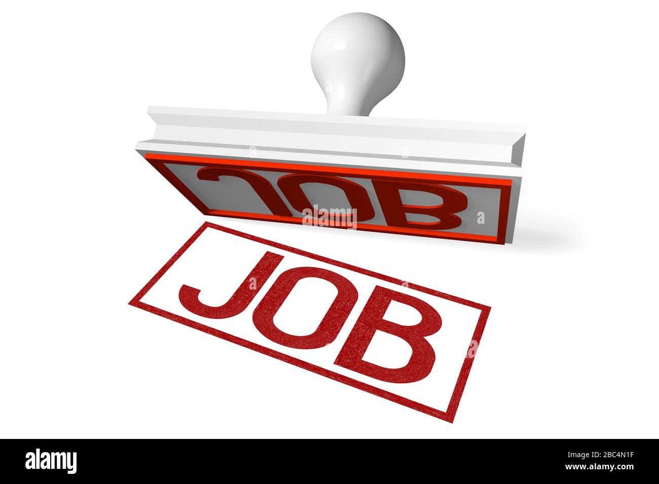 3D rubber stamp - job Stock Photo - Alamy