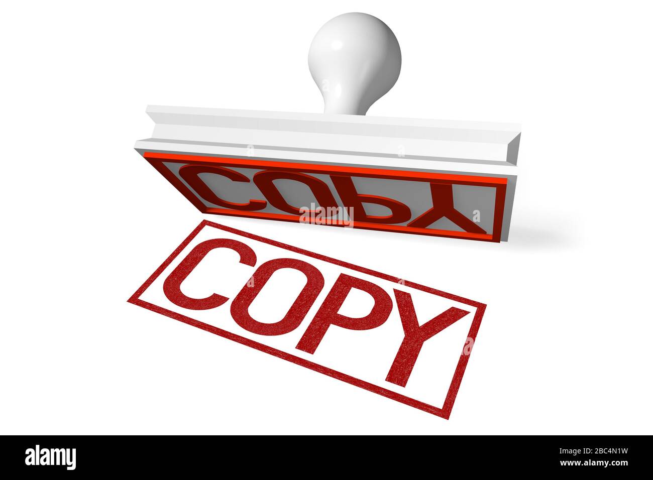 3D rubber stamp - copy Stock Photo - Alamy