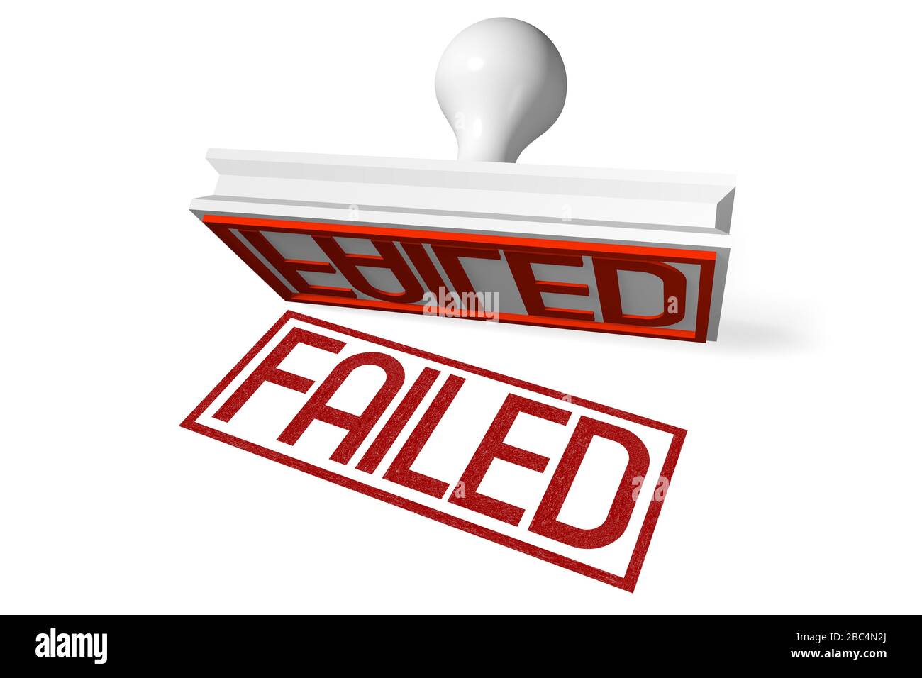 3D rubber stamp - failed Stock Photo - Alamy