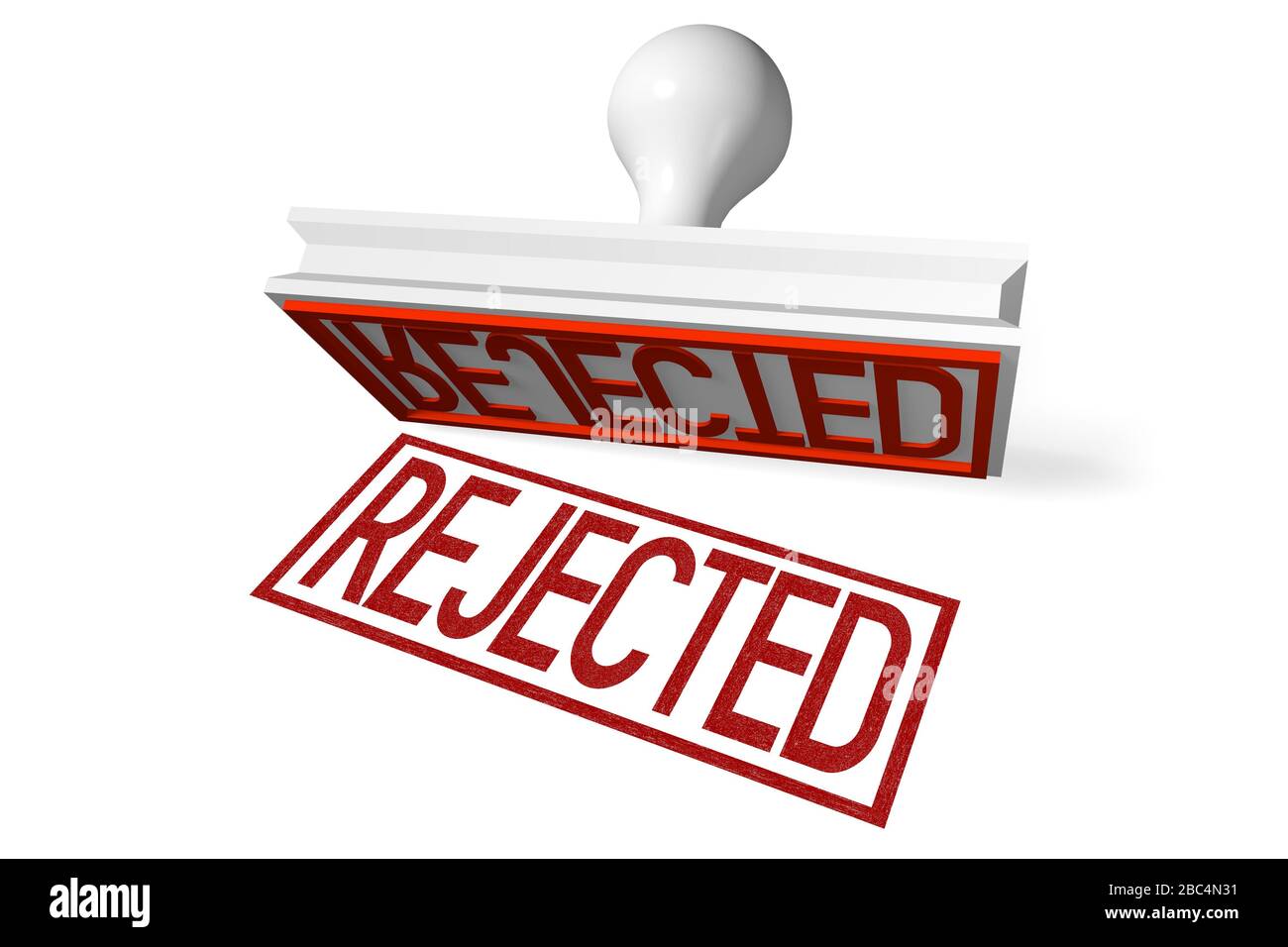 3D rubber stamp - rejected Stock Photo - Alamy