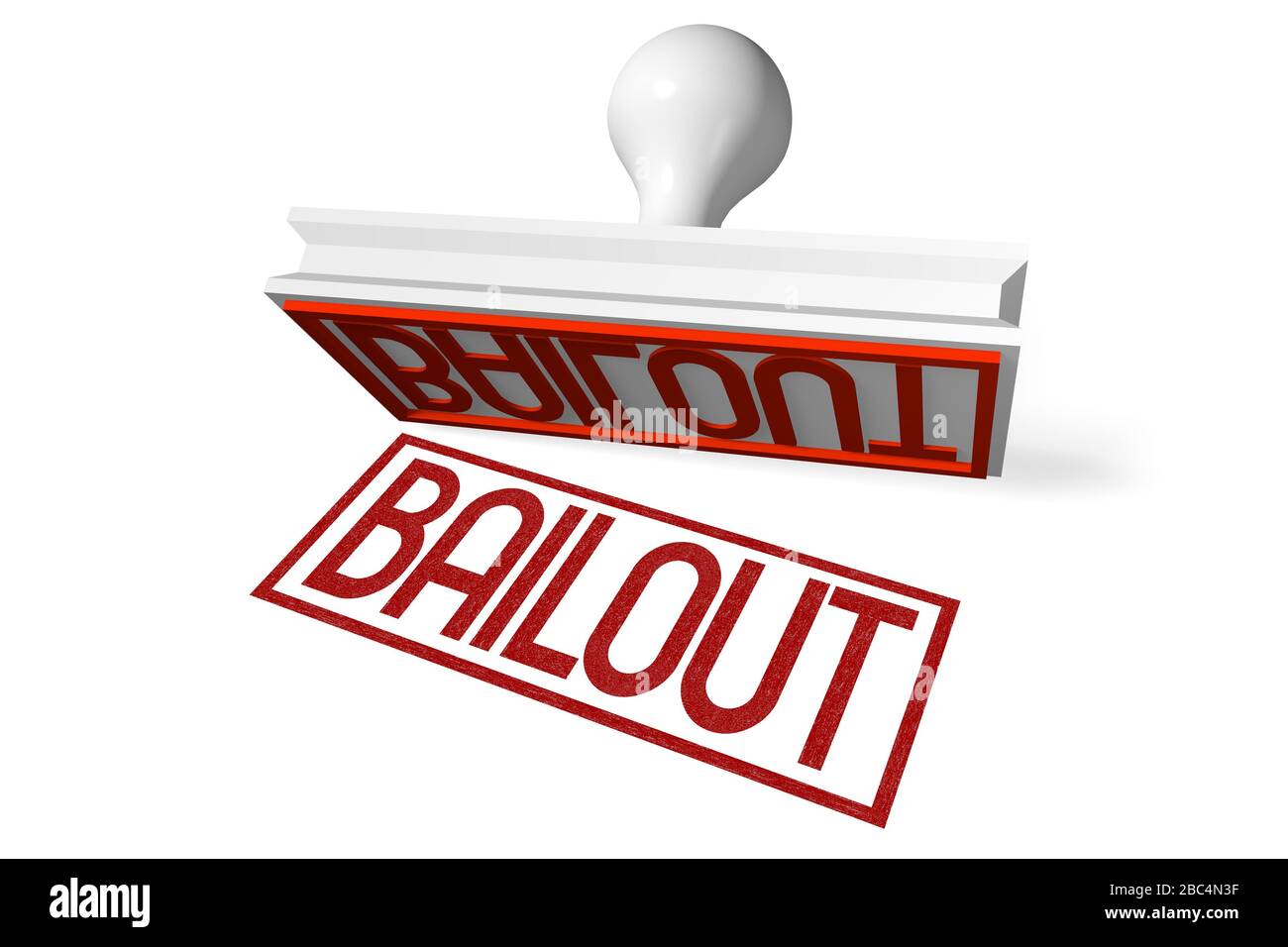 3D rubber stamp - bailout Stock Photo - Alamy