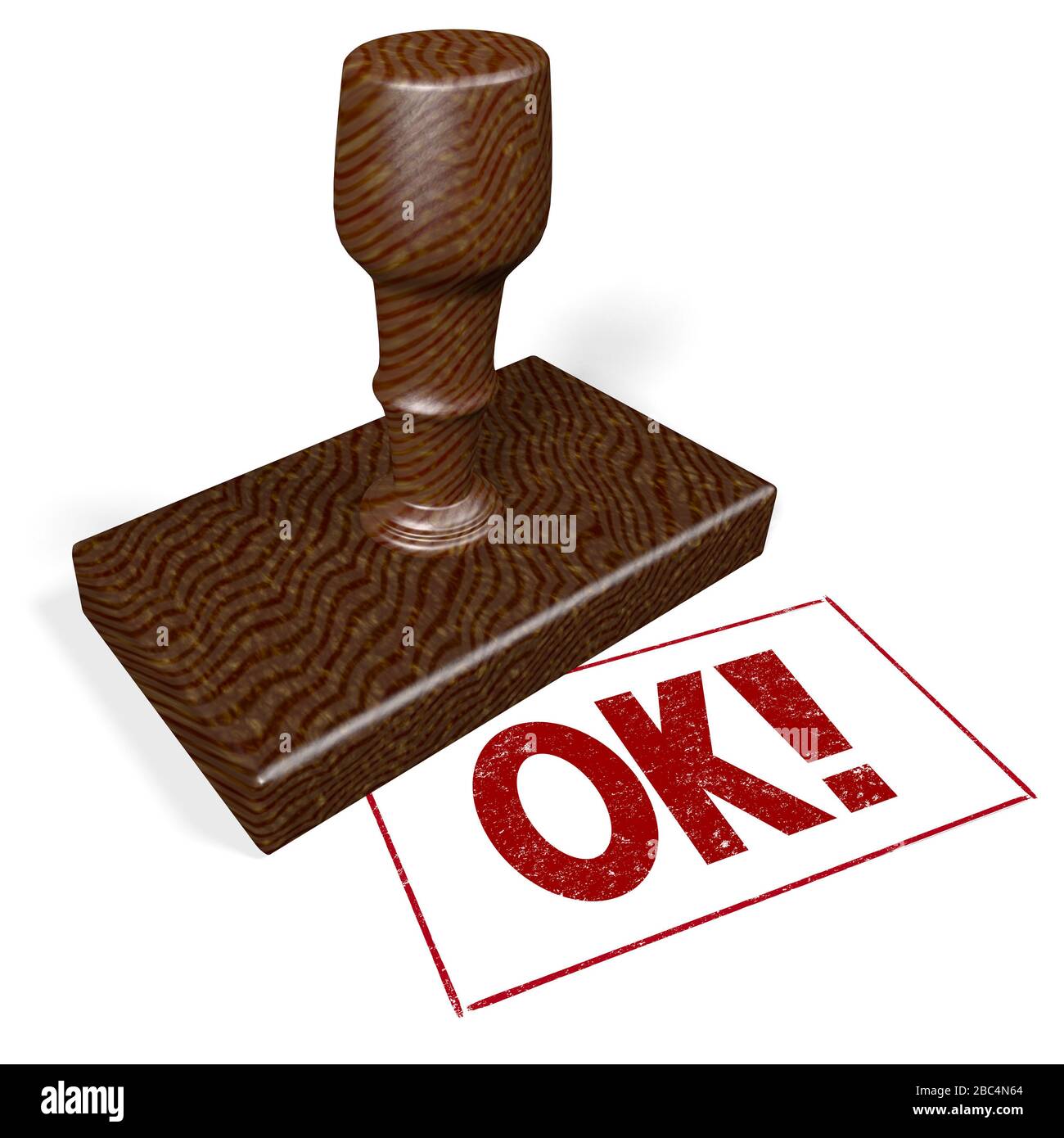 3D rubber stamp - ok Stock Photo - Alamy