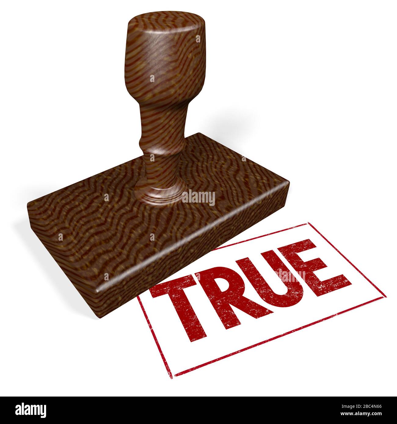 3D rubber stamp - true Stock Photo - Alamy