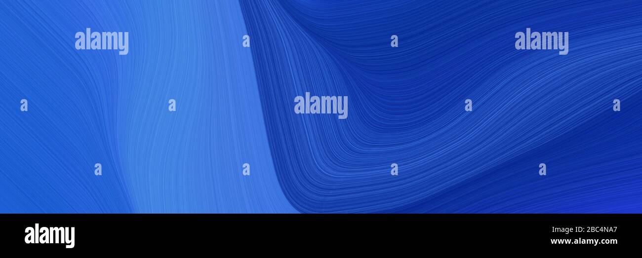 abstract decorative banner design with strong blue, royal blue and ...