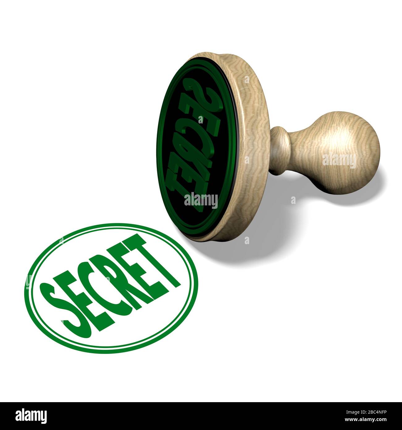 Green stamp - secret Stock Photo - Alamy